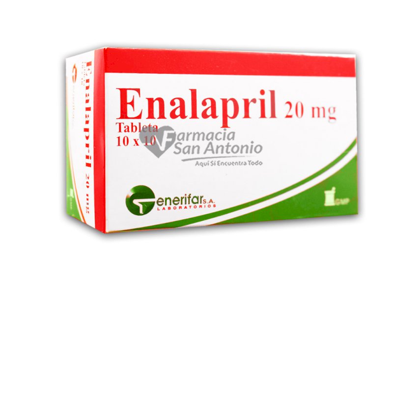 ENALAPRIL MALEATO GENERIFAR 20MG X 100 TAB & Farmacia San Antonio