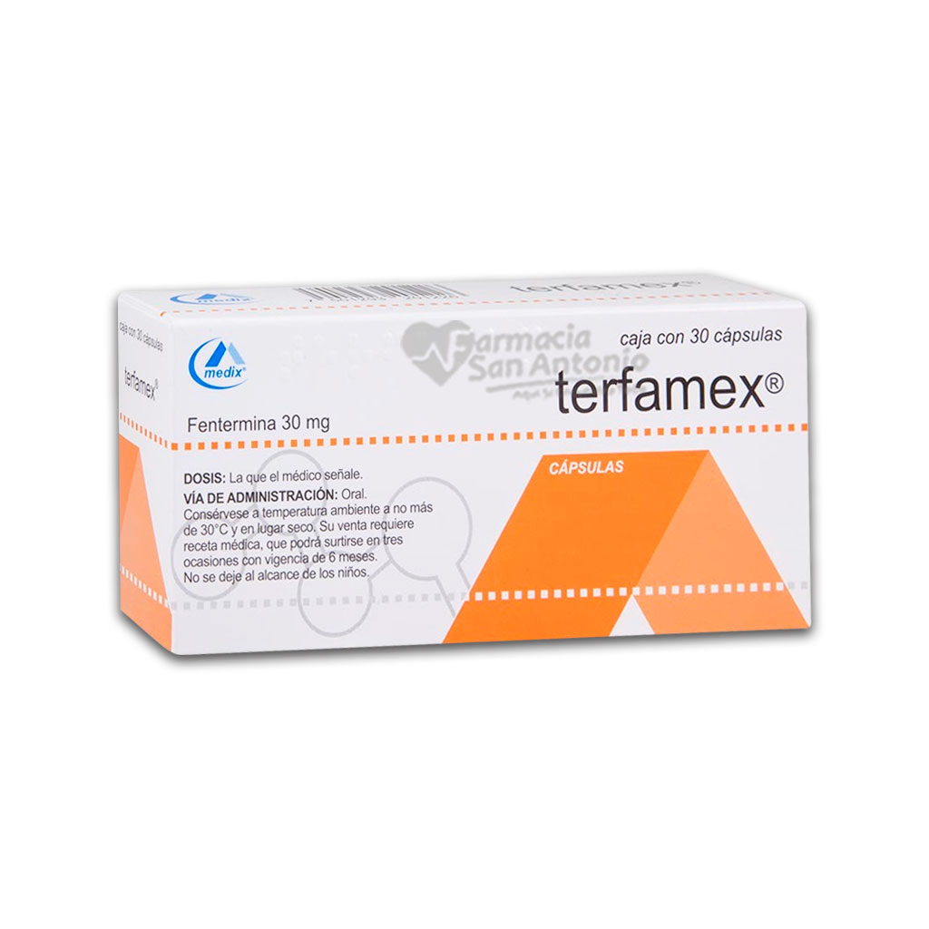 TERFAMEX 30MG X 30 CAPS & Farmacia San Antonio