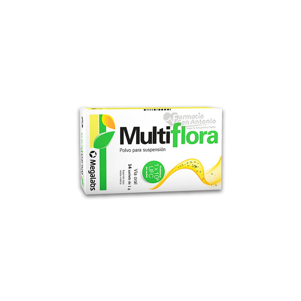 MULTIFLORA POLVO X 14 SACHETS DE 1G$ & Farmacia San Antonio