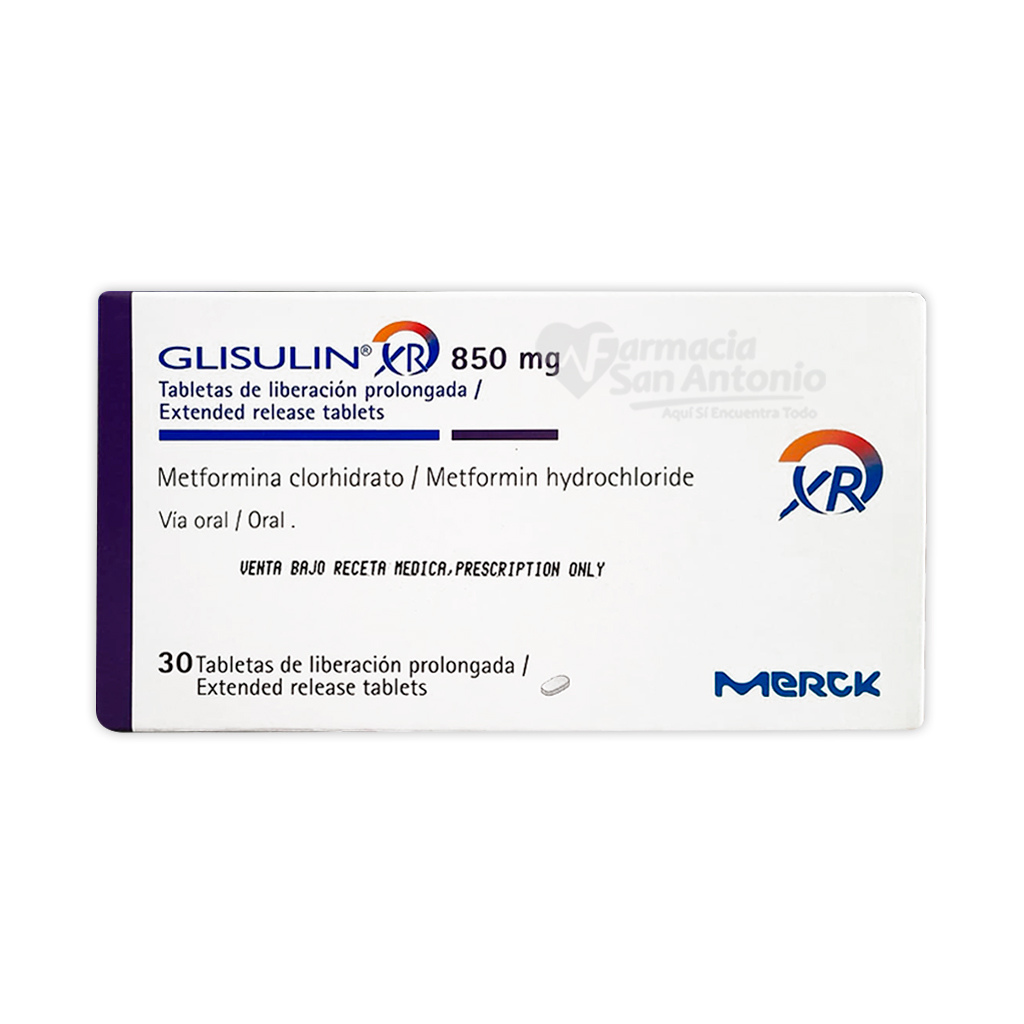 GLISULIN XR 850MG X 30 TAB @ & Farmacia San Antonio