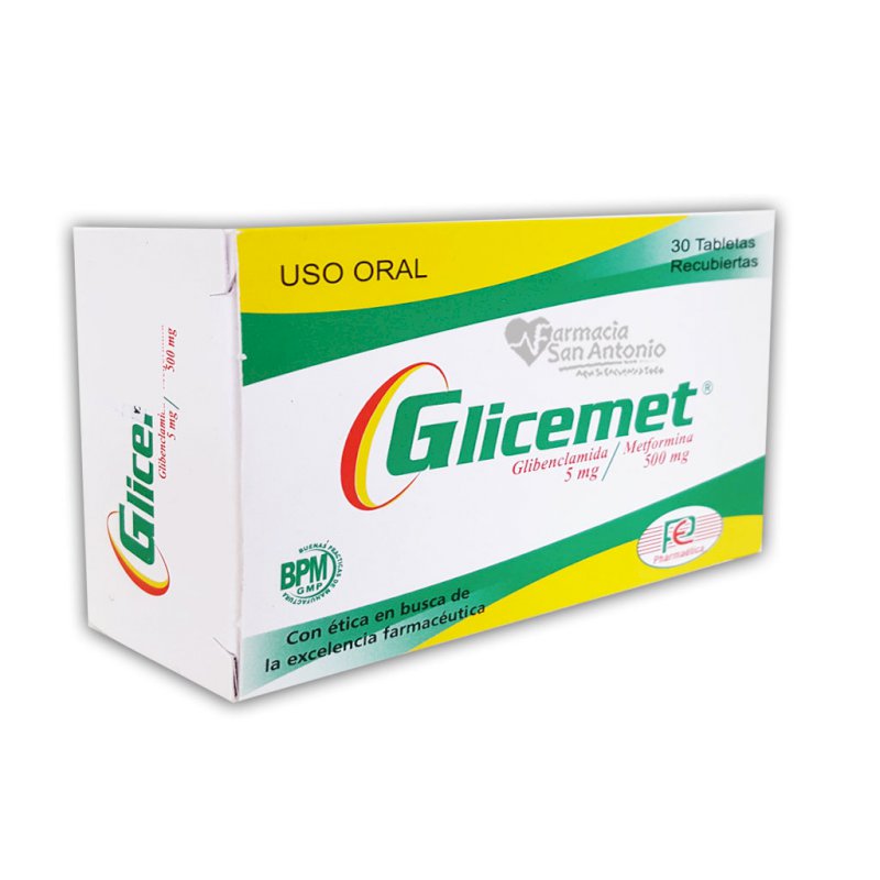 GLICEMET 5/500X30 X SOBRE & Farmacia San Antonio