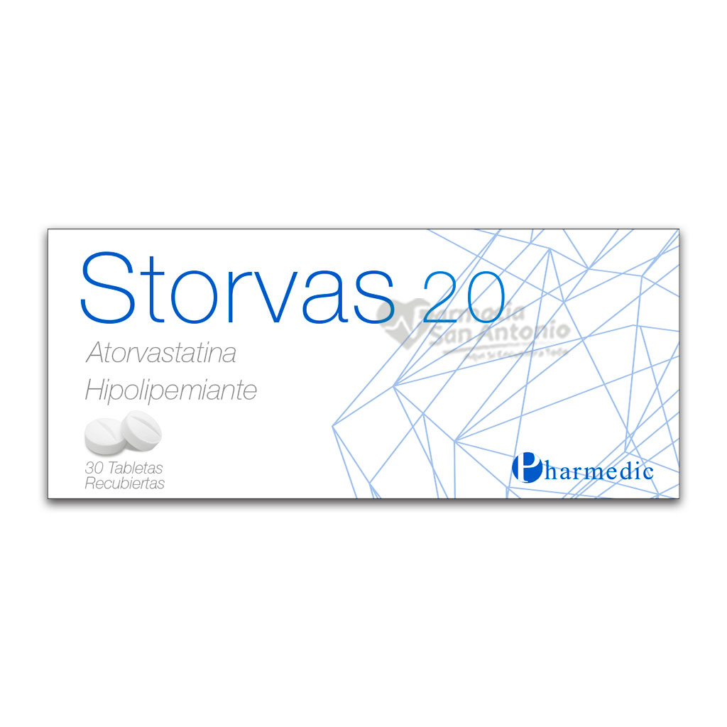 STORVAS 20MG X 30 TABS & Farmacia San Antonio
